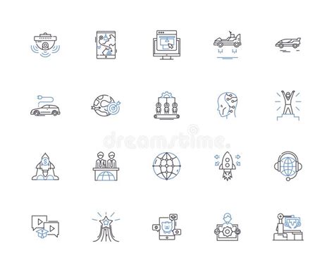 Quantum Computing Line Icons Collection Quantum Computing Qubit