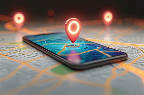Premium Photo Colorful Pinpoint Markers On Gps Navigation Map
