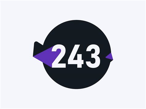243 Number Logo Icon Design Vector Image Number Logo Icon Design