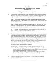 Problem Set 3 Econ 3801 2018 Doc 1 Fall 2018 Econ 3801 Introduction To Game Theory And
