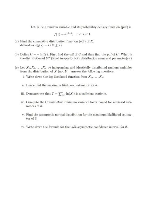 Solved Let X Be A Random Variable And Its Probability Chegg