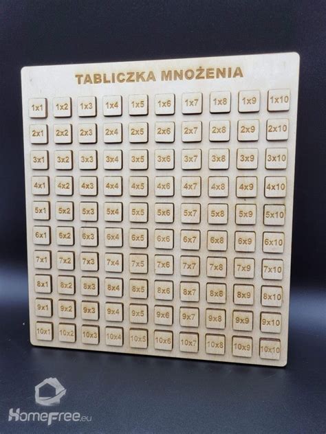 edukacyjna tabliczka mnożenia do nauki dla dzieci homefree