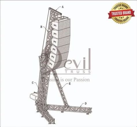 Silver 6082t6 Aluminium Line Array Truss Tower For Hanging Lights And Sound For Industrial At