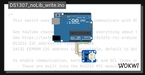 DS1307_noLib_write.ino - Wokwi ESP32, STM32, Arduino Simulator