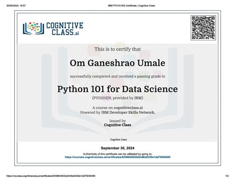Om Umale On Linkedin Python Datascience Learning Cognitiveclass Ibm
