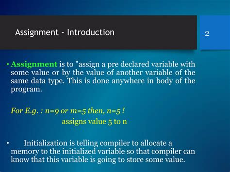 Compiler Programming Language Assignments And Statements Pptx