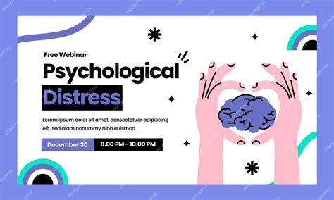 손으로 그린 심리학자 웨비나 템플릿 무료 벡터