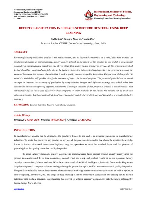 Pdf Defect Classification In Surface Structure Of Steels Using Deep