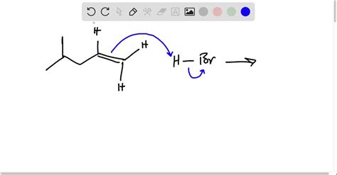 SOLVED: Shown below is the reaction of an alkene with an electrophile: HBr. For the mechanism ...