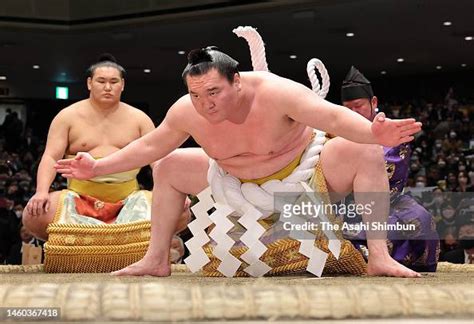 Former Yokozuna Hakuho Performs The Dohyo Iri Ring Purification