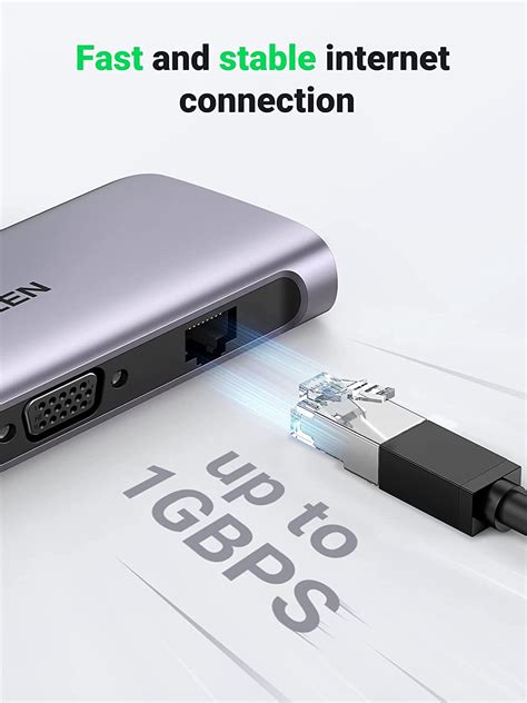 Ugreen USB Type C Hub In To HDMI VGA Ethernet PD USB X Ports CM UG