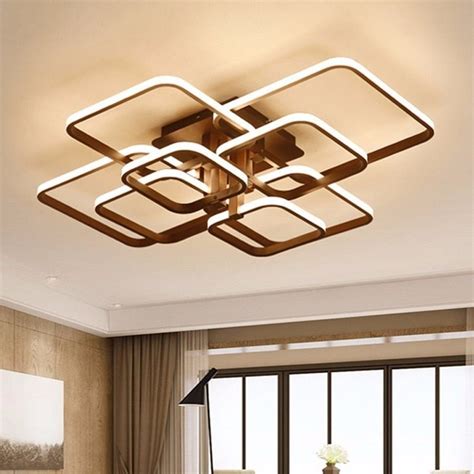 Touch Remote Dimming Modern Plafon LED Ceiling Lamp Fixture Aluminum