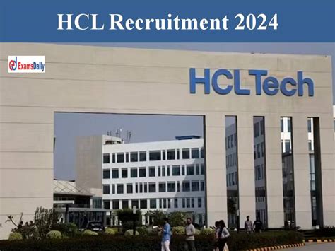 HCL Recruitment 2024 Out Hiring Graduates Apply Online