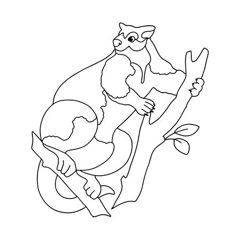 Tree kangaroo сoloring page Online and Print for Free