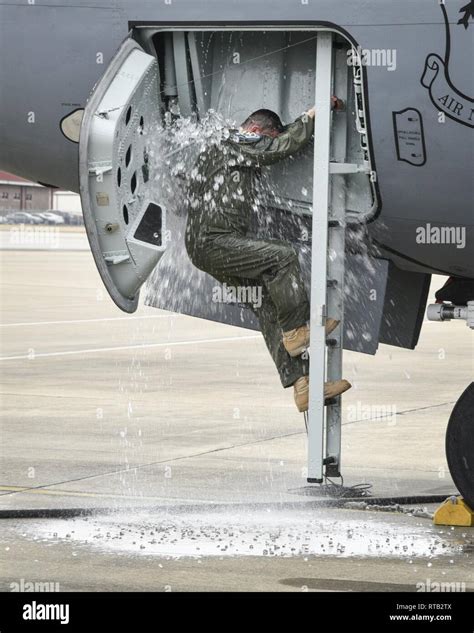Lt Col Darryl Jett Returns To A Celebratory Shower After His Final