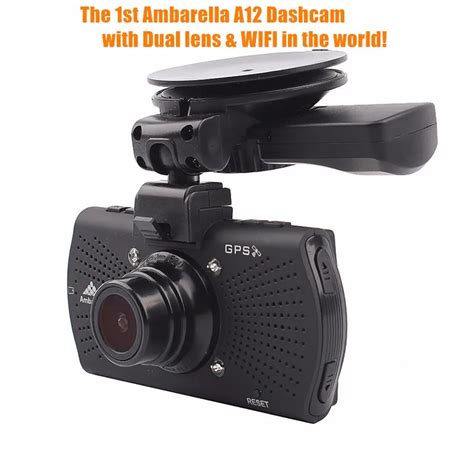 2 7 Inch Ambarella A12 Dashcam 1440p Wifi Dual Lens Car Dvr Gps