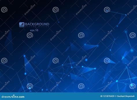 Connected Polygons Plexus Vector Geometric Background Can Be Used For Scientific Or Technology