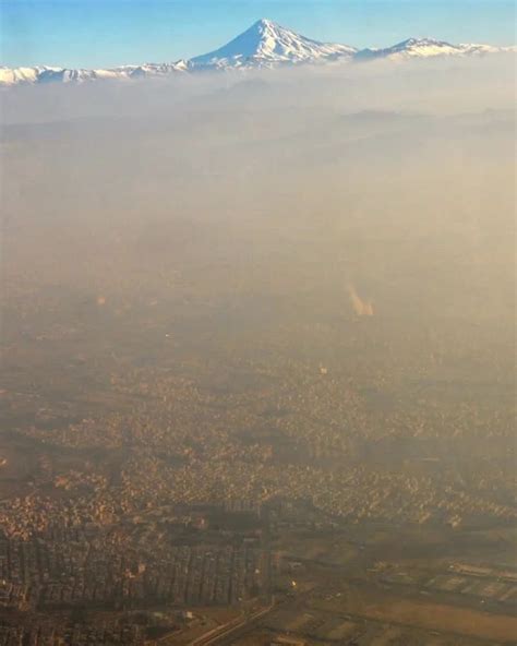 The Sight Of Damavand Above Tehrans Polluted Air Rnewiran
