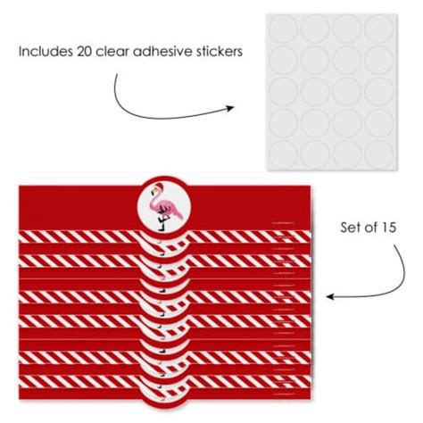 Big Dot Of Happiness Flamingle Bells Flamingo Christmas Party Diy Wrapper Favor And Decor 15 Ct