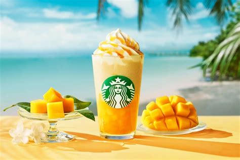 Early Summer 2025 Starbucks Mango Beverage Food Summary Chillax Soda Mango Mango Mousse