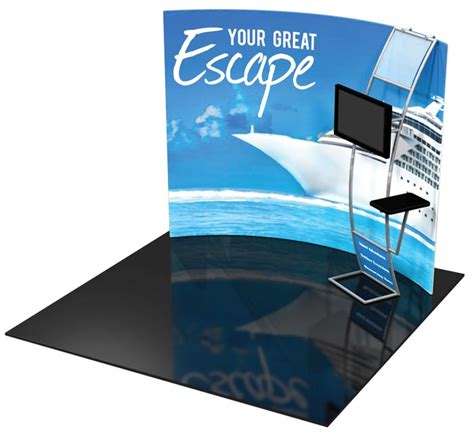 Formulate Master 10 Horizontal Curve Tension Fabric Displays Display Aisle