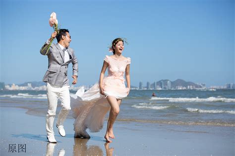海景婚纱后期修图练习 人物色调 Lightroom摄影photoshop后期