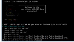 Using Yeoman With Asp Net Core Net Core Tutorials