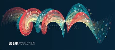 Spiral Array With Dynamic Particles Abstract Grid Design Stock Vector Illustration Of