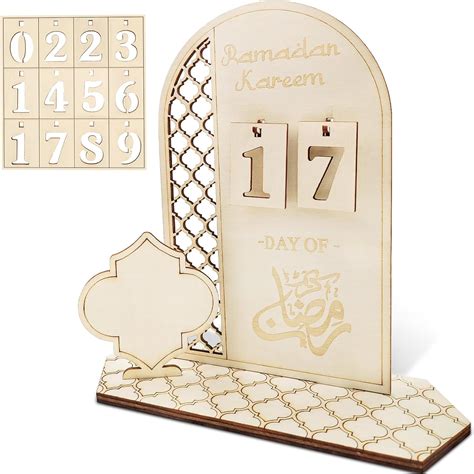 Ramadan Kalender Aus Holz Ramadan Countdown Kalender Eid Mubarak