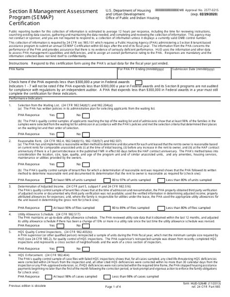 Form Hud 52648 Fill Out Sign Online And Download Fillable Pdf