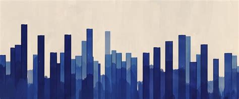 Bold Indigo Bar Graph On A Muted Beige Backdrop Premium Ai Generated