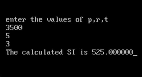 Program To Find Simple Interest In C Language Coding With Yash