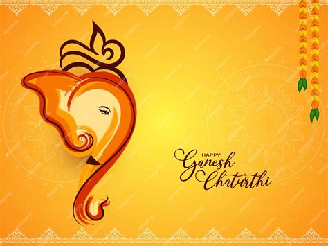 Premium Vector Happy Ganesh Chaturthi Festival Religious Greeting