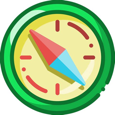 A Green Compass Icon On A White Background 51721217 Vector Art At Vecteezy