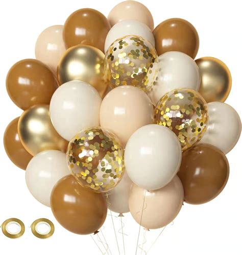 Luftballons Braun Beige Apricot Gold Sipeayan 50 Stück 30cm Helium