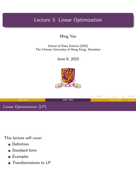 Lecture 03 Pdf Mathematical Optimization Linear Programming