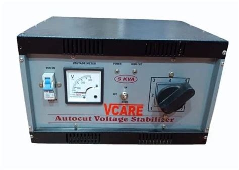 10w Three Phase 5 Kva Automatic Autocut Voltage Stabilizer 240 V At