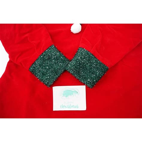 Costum Craciun Pentru Fetite Flippy Spiridus Rosu 4 6 Ani Catifea