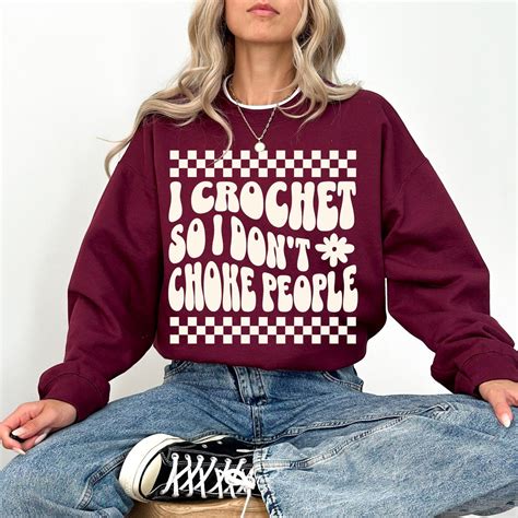 Crocheter Crewneck For Crochet Lovers Crochet Sweatshirt Funny