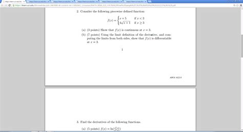 Solved Consider The Following Piecewise Defined Function