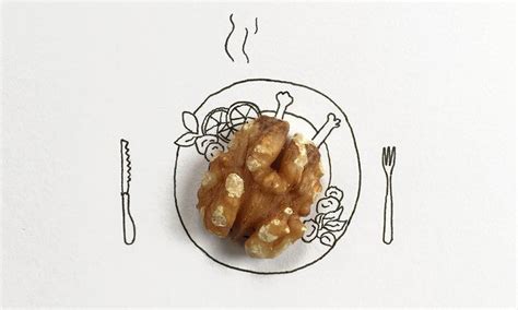 Small Is Beautiful Art From Tiny Objects In Pictures Roast Chicken Dinner Food Art