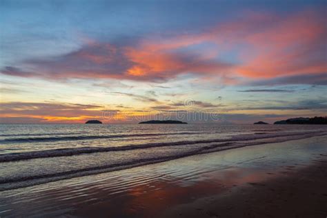 Beautiful Colorful And Dramatic Cloud During Sunset On The Coast In