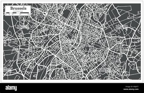 Mappa Di Bruxelles Vintage Immagini Vettoriali Stock Alamy