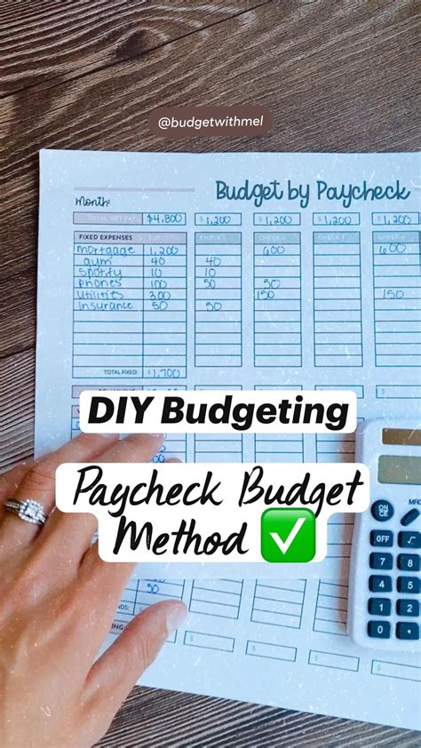 Paycheck Budget Template Printable Artofit