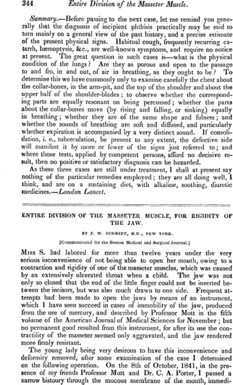 Entire Division Of The Masseter Muscle For Rigidity Of The Jaw The Boston Medical And