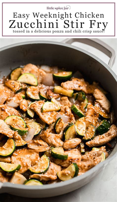 Ponzu Zucchini Stir Fry With Chicken Recipe Little Spice Jar