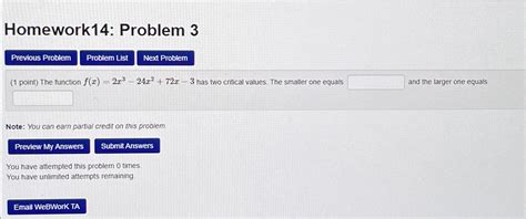 solved homework14 problem 3 1 ﻿point ﻿the function