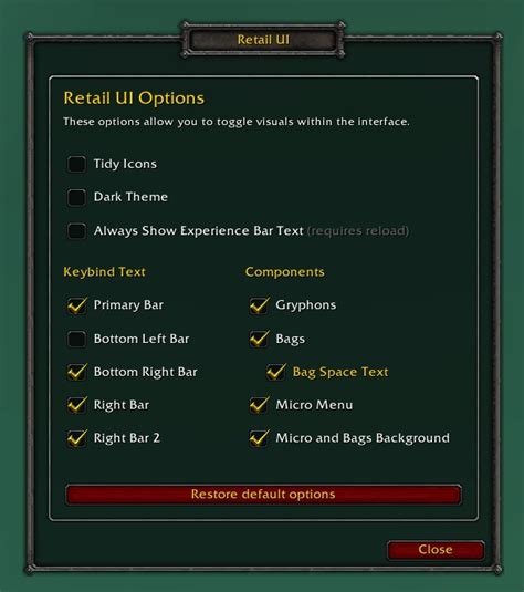Retail Ui World Of Warcraft Addons Curseforge