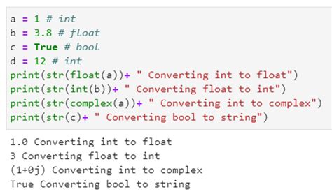 Python 3 How To Typecast To String Int Float Complex