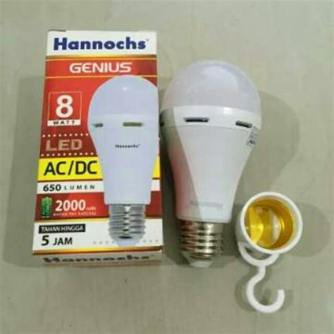 Jual Lampu Led Hannochs 8 Watt Emergency 8w Sangat Terang 8wat 8 Wat W